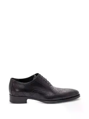Gucci Lasered Gg Leather Lace-up Shoes