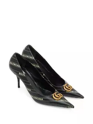 Balenciaga X Gucci Logo-print Heeled Pumps