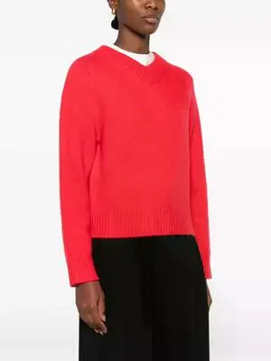 Soft Goat Ribbed V-neck Sweater