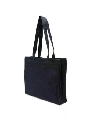 A.p.c. Logo-print Denim Tote Bag - Blue