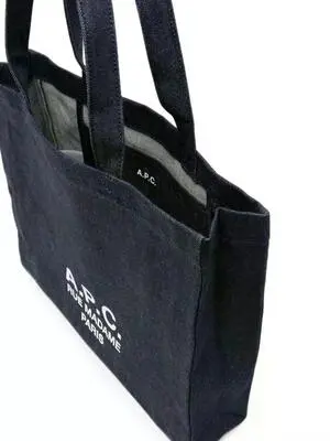 A.p.c. Logo-print Denim Tote Bag