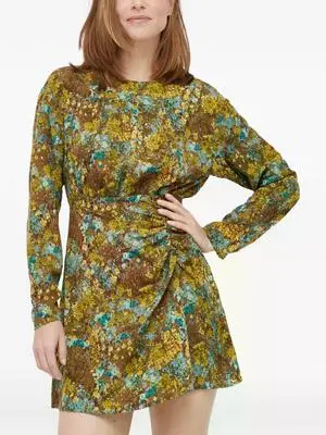 Sisley Floral-print Long-sleeve Mini Dress