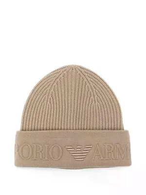 Emporio Armani Logo-embossed Rib Beanie