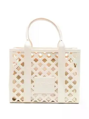 MARC ELLIS Lattice-detail Shoulder Bag - Neutrals