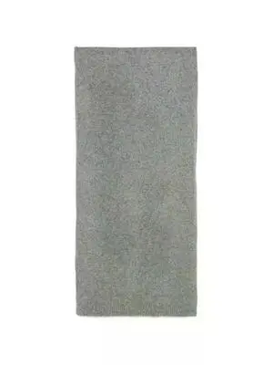 Soft Goat Marled Knitted Scarf - Blue