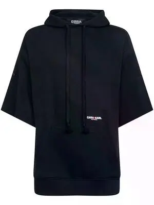 Karl Lagerfeld X Cara Delevingne Logo-print Hoodie - Black