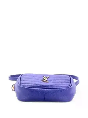 Saint Laurent Lou Camera Bag Matelasse Chevron Leather Baby Crossbody Bag - Blue