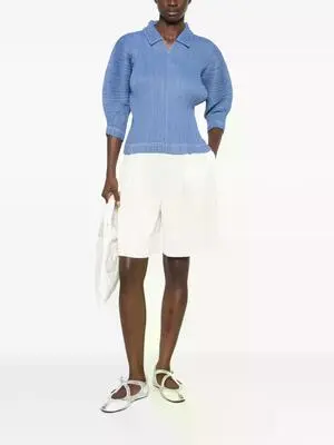 Issey Miyake Pleated Wide-leg Shorts