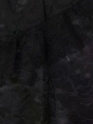 Alessandra Rich Maxi Chantilly Lace Bow-detail Lace-panelled Dress