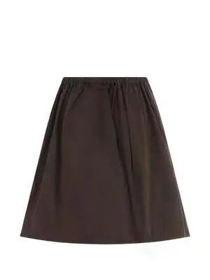 Miu Miu Logo-print Drawstring Midi Skirt