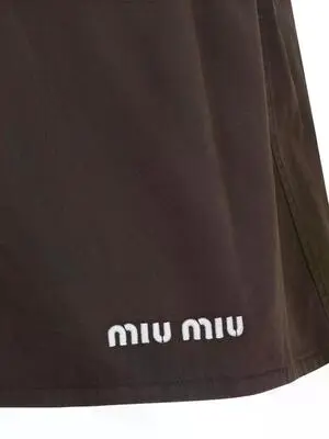 Miu Miu Logo-print Drawstring Midi Skirt