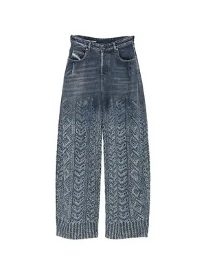 DIESEL® Wide-leg Denim Jeans