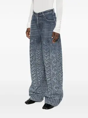 DIESEL® Wide-leg Denim Jeans