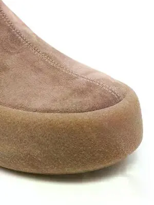 VIC MATIE Stretch Suede Platform Ankle Boots
