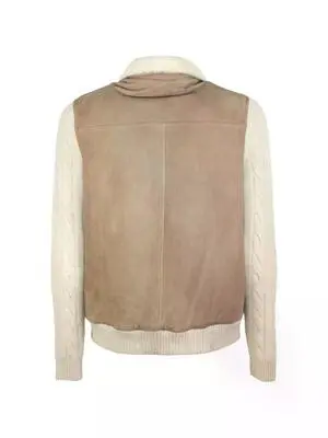 VOLFAGLI FIRENZE Arena Cable-knit Suede Jacket