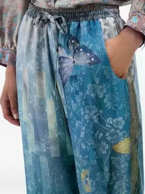 PIERRE-LOUIS MASCIA Silk Printed Straight Trousers