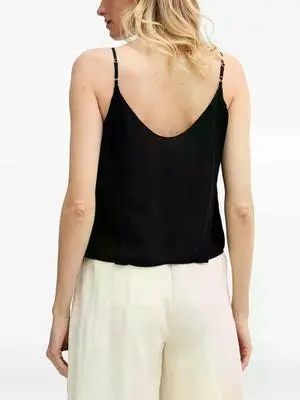 Sisley Lace-panelled Pleated Camisole Top