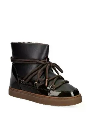 Inuikii Patent Leather Lace-up Boots