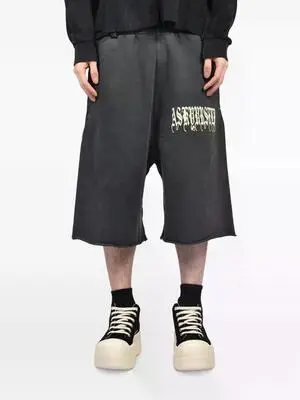 ASKYURSELF Logo-print Distressed Shorts