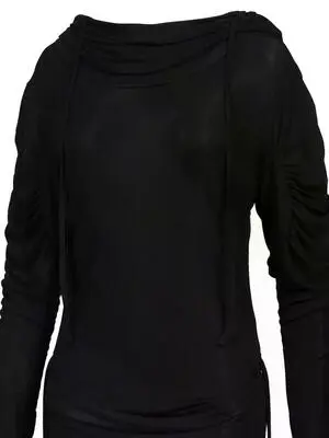 BASICKS Ruched Hooded Mini Dress