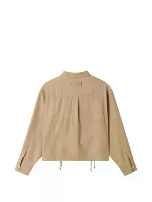 Izzue Ruched Drawstring Shirt - Neutrals