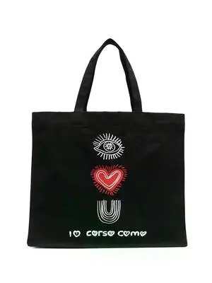 10 CORSO COMO Printed Canvas Tote Bag