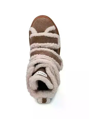 Inuikii Shearling-trim Touch-strap Sneakers