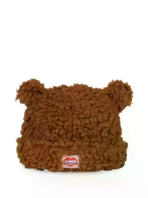 BASICKS Bear-ear Beanie Hat - Brown