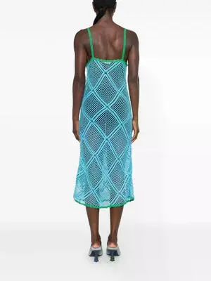 JW Anderson Car Crochet-knit Midi Dress