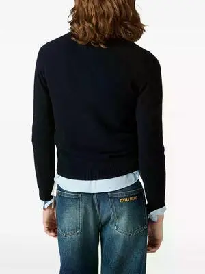 Miu Miu Cashmere Cardigan With Detachable Collar