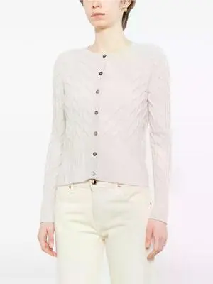 N.peal Myla Cable-knit Cardigan