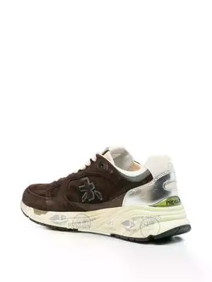 Premiata Mased Suede-panelled Sneakers - Brown