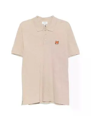 Maison Kitsuné Fox Head Patch Polo Shirt - Neutrals