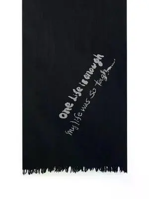 Y’s Oversized Fringe-trim Scarf