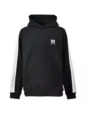 BREATH Logo-embroidered Side-stripe Hoodie - Black