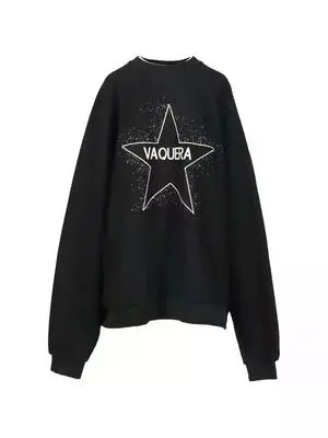 Vaquera Star-print Oversized Sweatshirt - Black