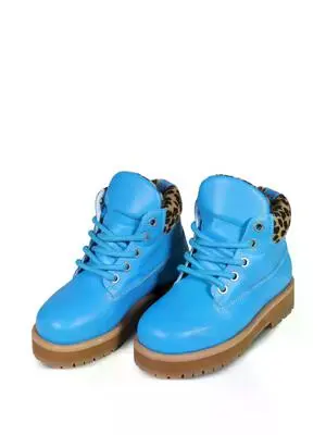 PDF Strada Low Leopard-print Boots - Blue
