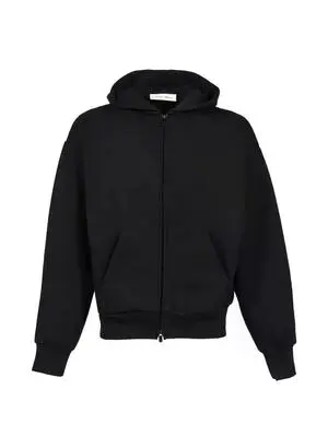 ESSENTIALS Fear Of God Logo-print Zip-up Hoodie - Black