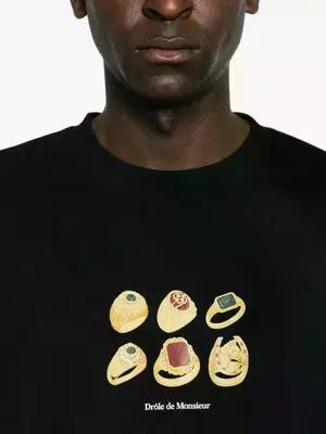 Drole De Monsieur Rings Graphic-print T-shirt