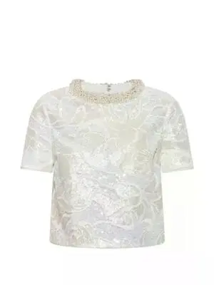 SELF-PORTRAIT Sequin Lace Top