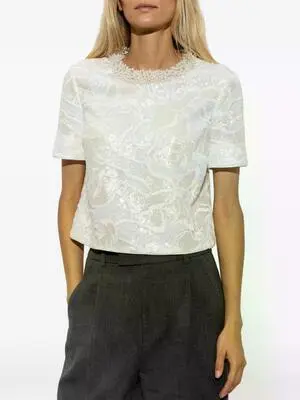SELF-PORTRAIT Sequin Lace Top
