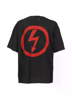 EARTHLING COLLECTIVE Graphic-print Distressed T-shirt