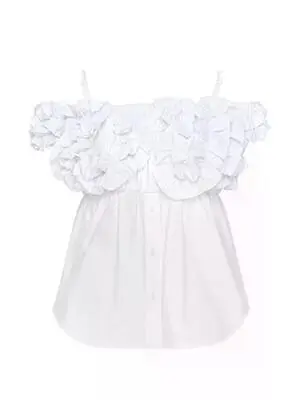 PUSHBUTTON Ruffled Off-shoulder Top