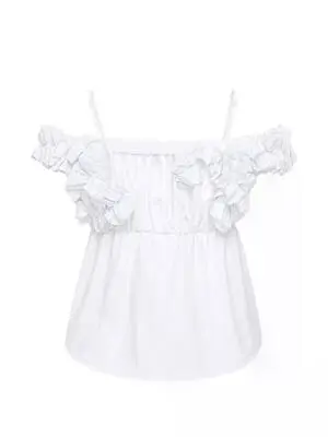PUSHBUTTON Ruffled Off-shoulder Top