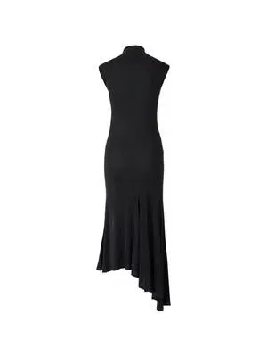 Off-White Cupro Rib Meteor Asymmetric Dress