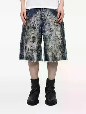 THUG CLUB Hard-washed Destroyed Shorts