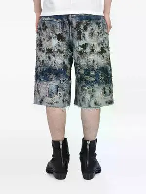 THUG CLUB Hard-washed Destroyed Shorts