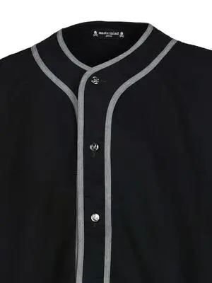MASTERMIND WORLD Logo-patch Denim Baseball Shirt