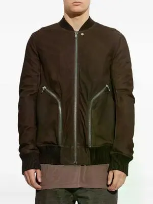 Rick Owens Zip-detail Leather Bomber Jacket