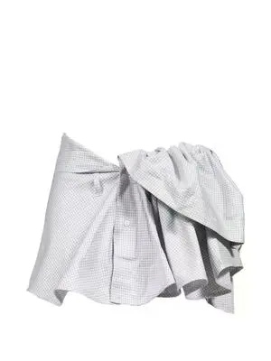 AUGUST BARRON Belted Peplum Mini Skirt